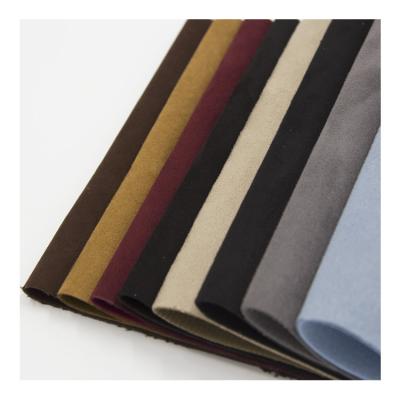 Cina Shoe Materials Faux Suede Fabric Anti Static Bonded Knitting Textile For Shoes in vendita