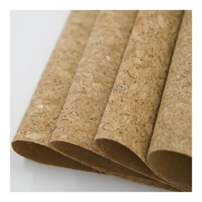 Cina Waterproof eco cork fabrics leather fabric for shoe upper with genuine leather flocking in vendita