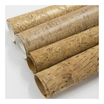 Cina Waterproof Faux Cork PU Shoe Leather Fabric With Genuine Cork in vendita