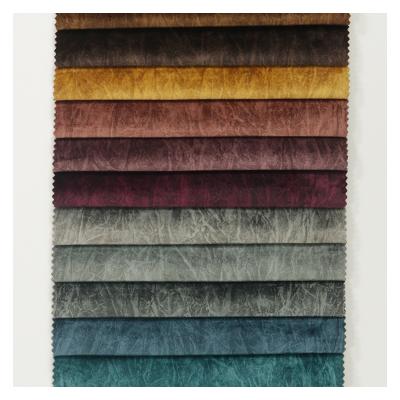 Cina Breathable Polyester Crystal Velvet Cushions Cloth Fabrics For Upholstery in vendita
