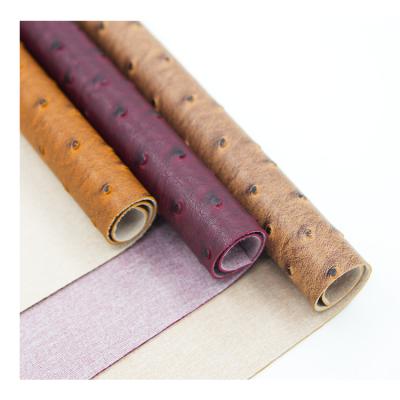 Cina Ostrich Pattern High Quality Abrasion-Resistant PVC Embossing Bag Synthetic Leather in vendita