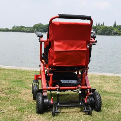 Cina Una sedia a rotelle elettrica pieghevole classica rossa da 18 chilogrammi della lega di alluminio in vendita
