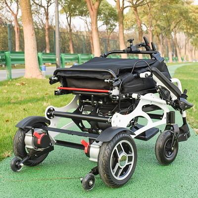 Cina Sedia a rotelle elettrica portatile pieghevole in lega di alluminio per disabili in vendita
