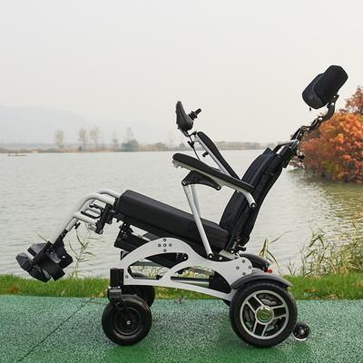 Cina Sedia a rotelle elettrica portatile pieghevole in lega di alluminio per disabili in vendita