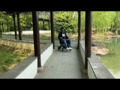 Handicapped Foldable Electric Wheelchair Lightweight Aluminum