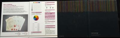 China DZD New color chart shiny loop hair with CYMK plus UV folder color chart with fifity colors for sale