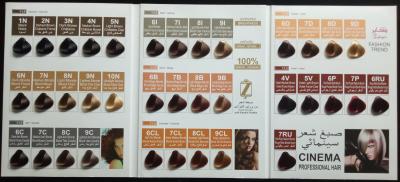 China DZD New color chart shiny loop hair with CYMK  folder color chart with thirty six colors for sale