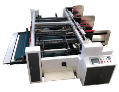 China Hochgeschwindigkeits-PLC-Kasten-Falte und Kleben des Maschinen-doppelten Stückes halb automatisch zu verkaufen