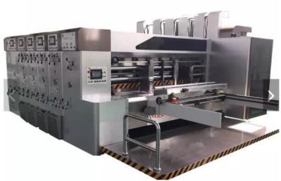 China Flexo Printer Slotter Golfkartonnen doos Machine Stansen Lijmen Te koop