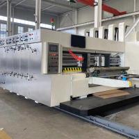 China PLC Control Two Colors Flexo Printer Slotter Die Cutter With Stacker Machine for sale
