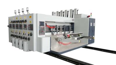 China Three Colors Carton Printing Slotting Die Cutting Machine  Automatic Feeding for sale