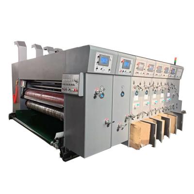 China Three Colors Carton Printing Slotting Die Cutting Machine  Automatic Feeding for sale