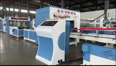 China Compact automatisch hechten kartonnen folder Gluer Machine Elektrisch aangedreven Te koop