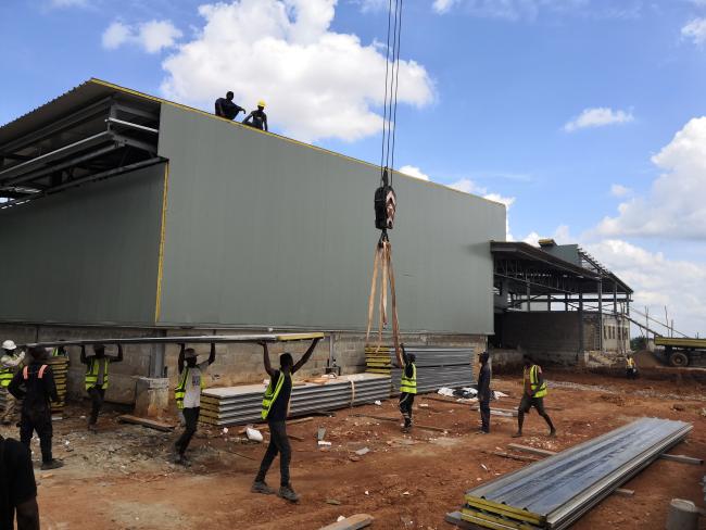Large-scale steel construction project