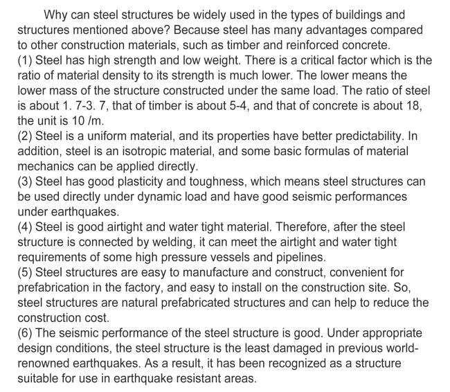 Steel frame construction detail