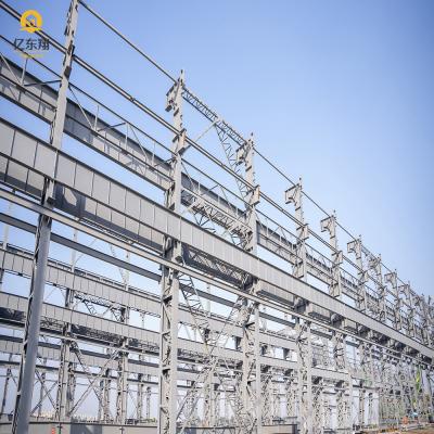 China Prefabricated Steel Warehouse Building with Sandwich Panel Cladding for sale