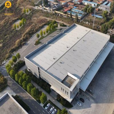 China Large Span Prefabricated Steel Structure Building Q355 Q235 Steel Frame Structure Building for sale