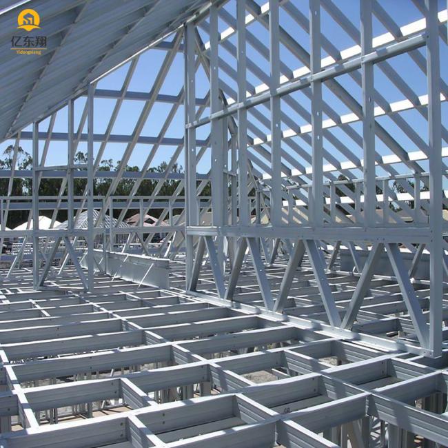Interior of multi-story steel workshop