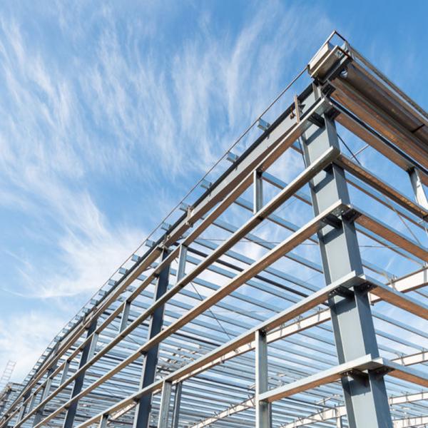 Quality Prefab Steel Portal Frame Workshop Building with H-Section Beams for sale