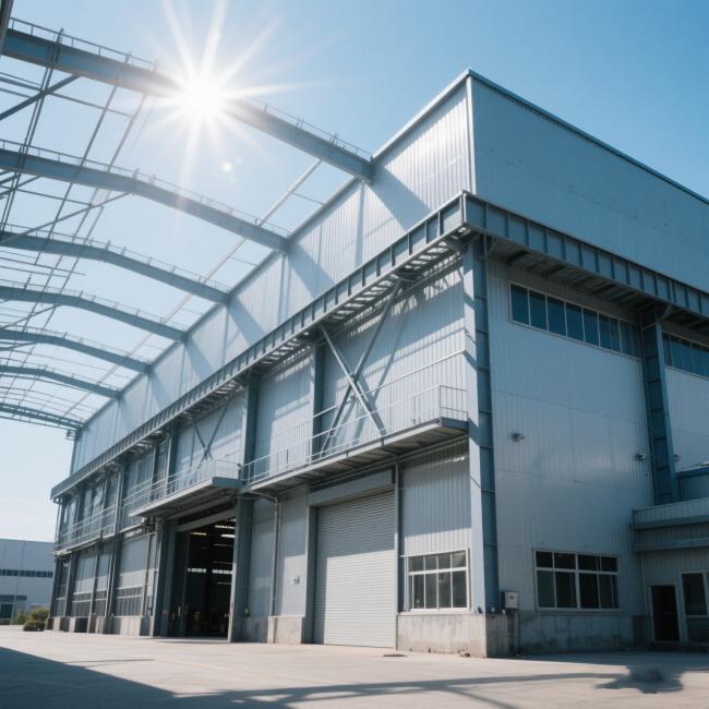 Steel warehouse construction example