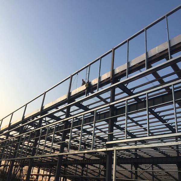 Quality Lightweight Prefab Metal Warehouse Building / Industrial Metal Structure for sale
