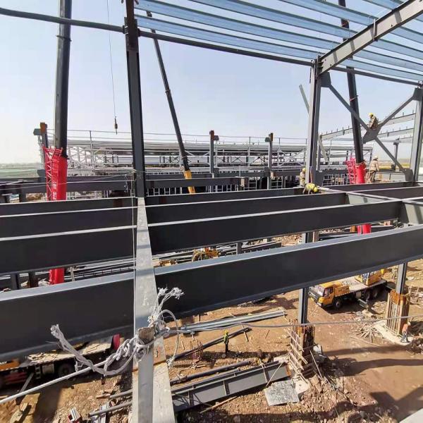 Quality Lightweight Prefab Metal Warehouse Building / Industrial Metal Structure for sale