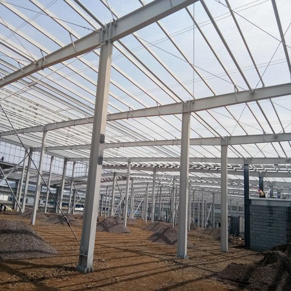 Quality Galvanized Prefab Steel Hangar Building with Sandwich Panel Walls for sale