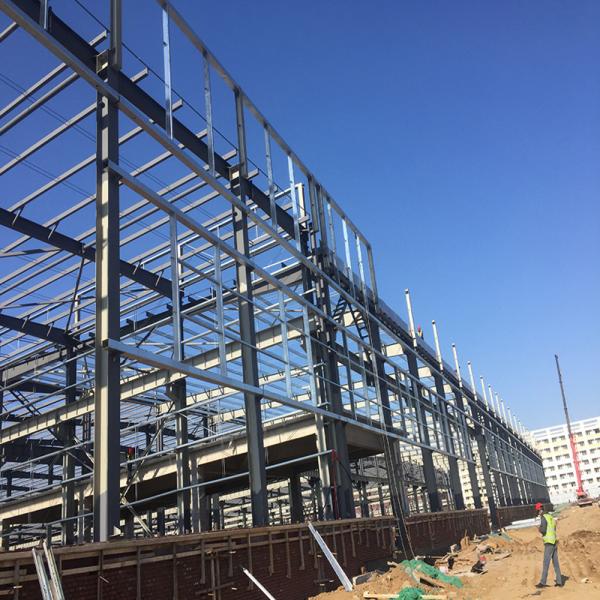 Quality Prefabricated Steel Structure Workshop with Q355 Frame and Sandwich Panels for sale