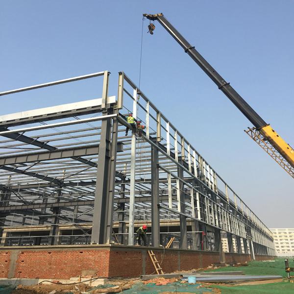 Quality Prefabricated Steel Structure Workshop with Q355 Frame and Sandwich Panels for sale