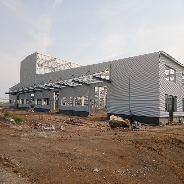 Quality Prefabricated Steel Structure Workshop with Q355 Frame and Sandwich Panels for sale