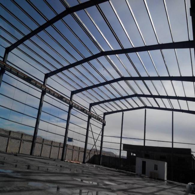 Steel structure workshop exterior view