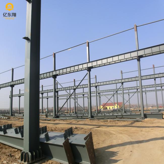 Industrial steel building framework