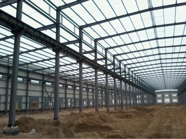 Steel structure building close-up detail