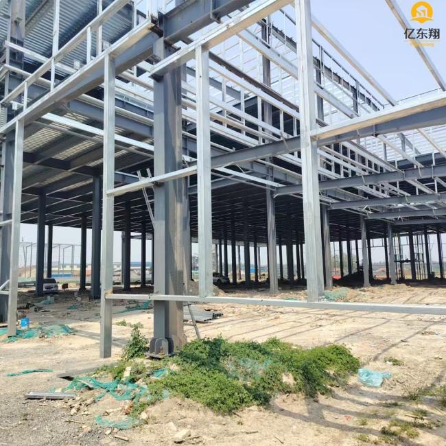 Steel structure workshop exterior view