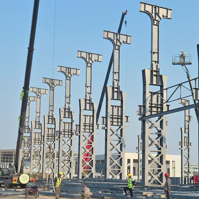 Steel frame warehouse