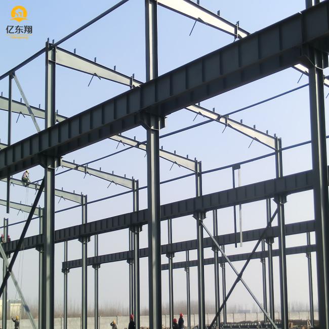 Steel structure factory exterior view