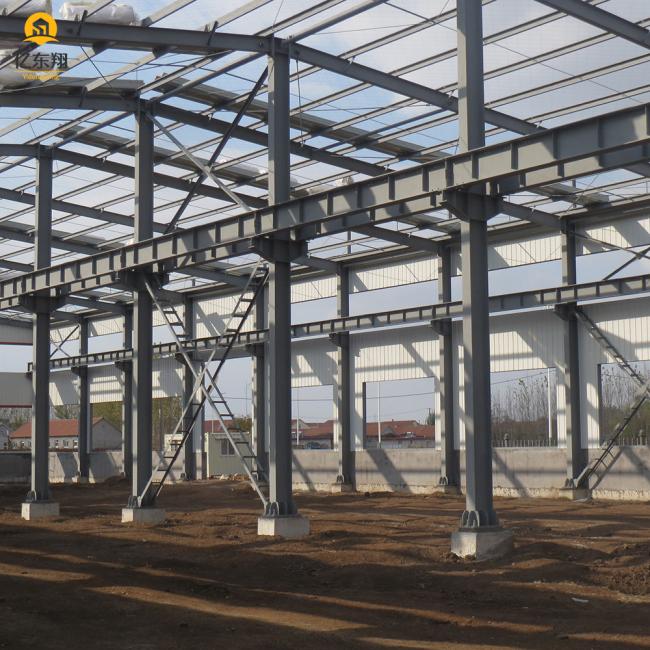 Steel structure roof construction