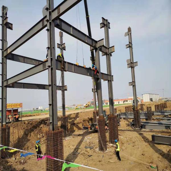 Quality Modern Pre Engineered Steel Building with Sandwich Panel Cladding for sale