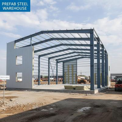 China Steel Cladding Sheet Prefabricated Metal Framework Built on Portal Frame Structure Providing Strong Wall and Roof Support for sale