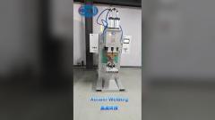 Welding saw blade with double head spot welder