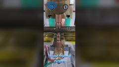 Welding nut to tube with spot and projection welding machine