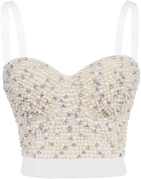 Quality pearl beading Bustier Top for sale