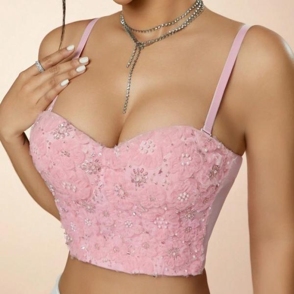 Quality Summer strapless chest beauty back corset tops sexy vest short bra corset for sale