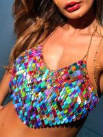 China Sequin Bustier Body Chain Sexy Club Night Out Sleeveless Slim Fit Free Size Summer for sale