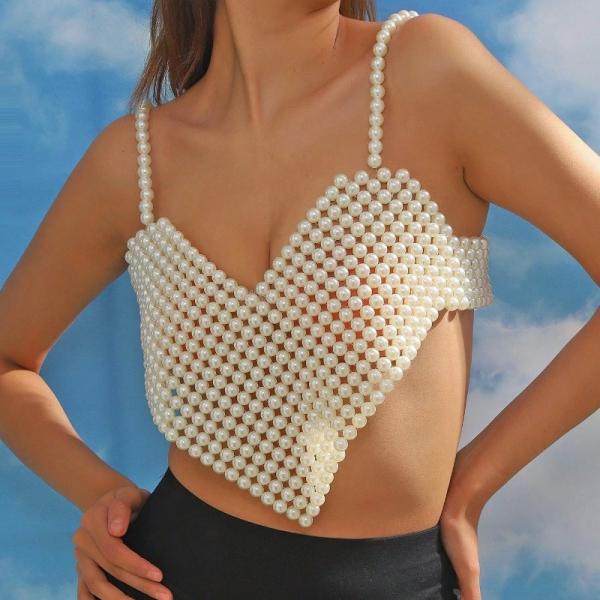 Quality Heart pearl bustier corset top for sale