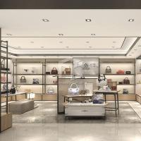 China MDF Shop Bag Display Shelf for sale