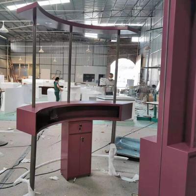 China Penbo escovou o ODM do armário de exposição do vinho cor-de-rosa pulveriza revestido à venda