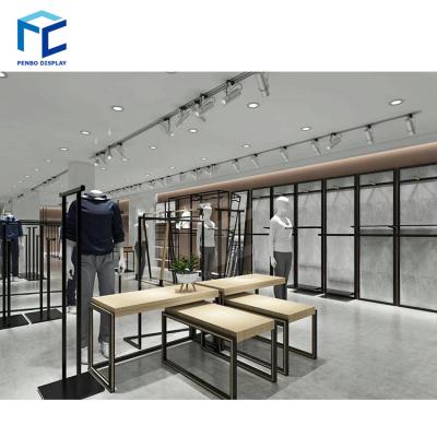 Cina I vestiti di legno di colore dorato nero visualizzano lo scaffale per interior design del negozio in vendita