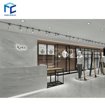 Cina I vestiti di legno di colore dorato nero visualizzano lo scaffale per interior design del negozio in vendita
