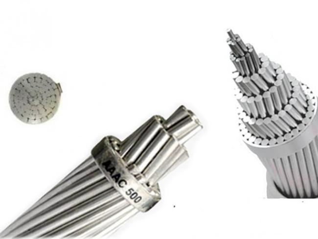 Overhead Transmission Silver AACSR Conductor High Strength To Weight Ratio 0